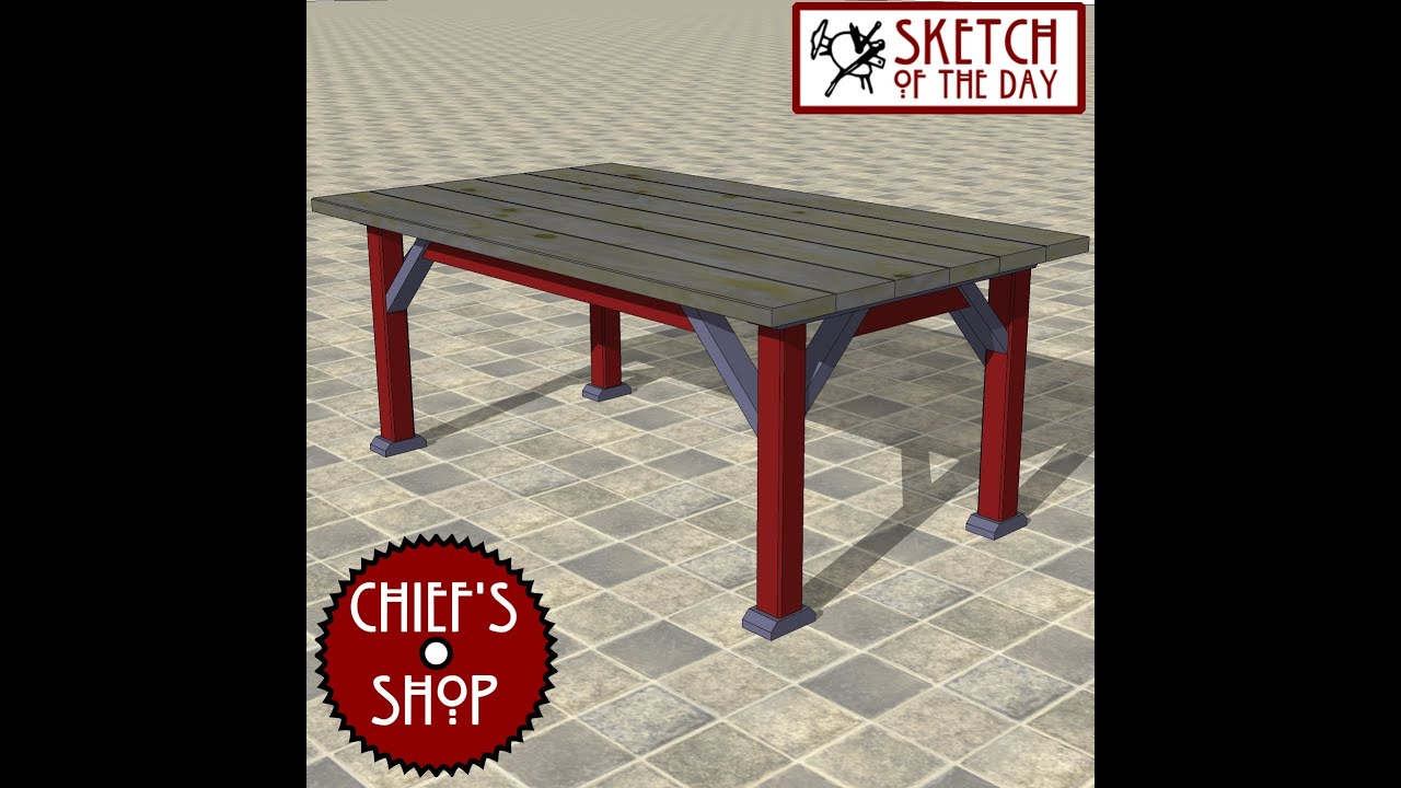Chief's Shop Sketch of the Day: Kitchen Table - YouTube