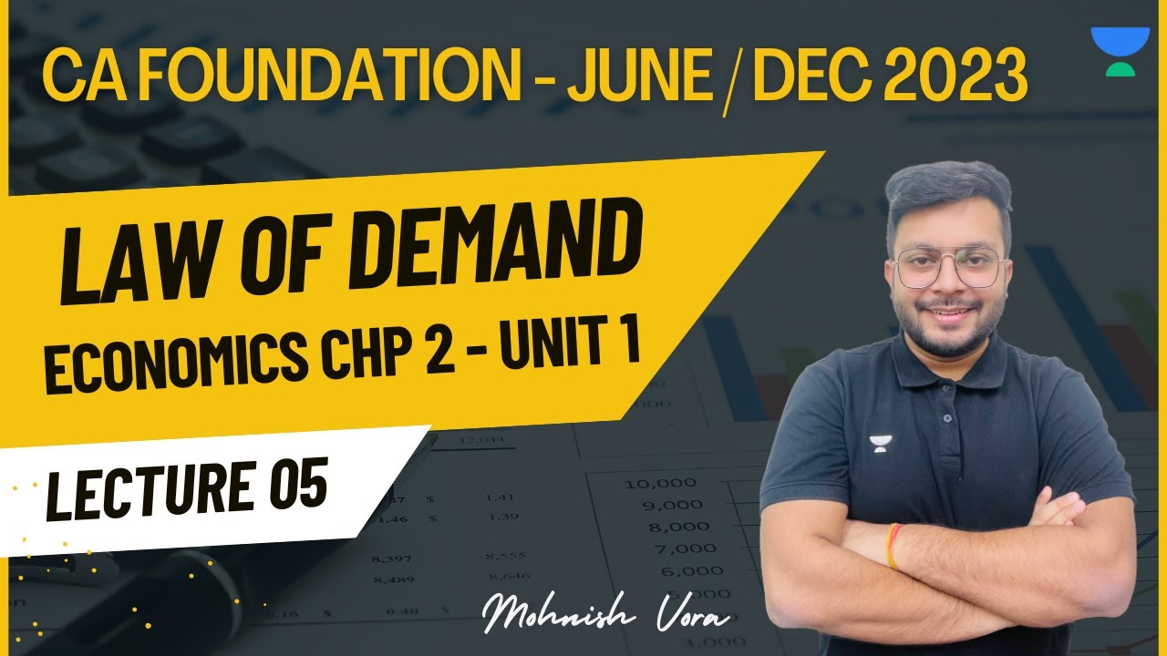 L 5 | Law of Demand | Economics Chp 2 | CA Foundation Dec 2023 ...
