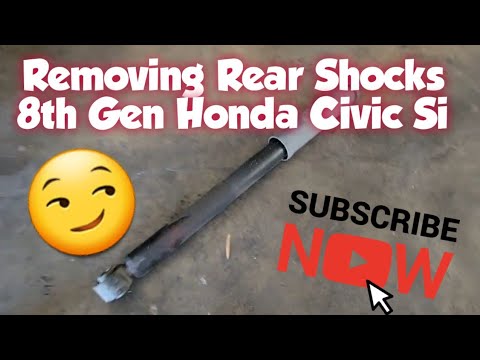 How to: Remove Rear Shocks 8th Gen Honda Civic Si - YouTube