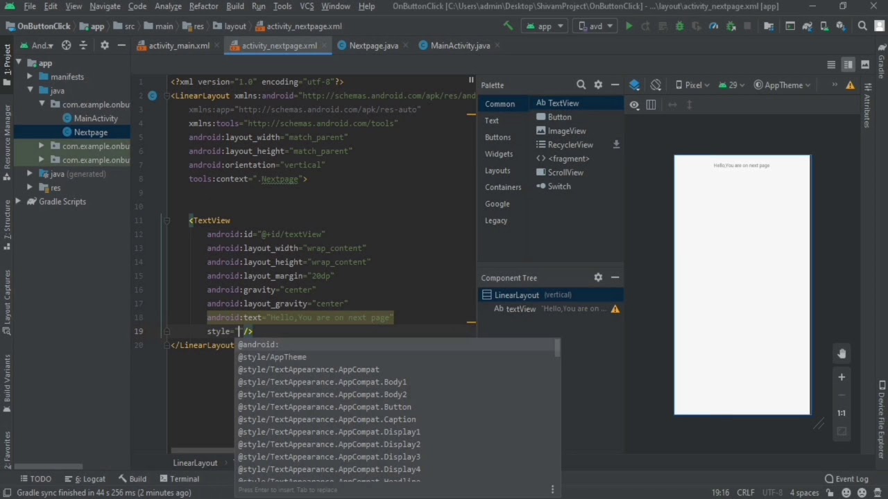 Android Studio Tutorial Episode 5: How to use Intent in Android Studio ...
