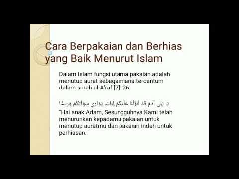 Cara berpakaian dan berhias yang baik menurut islam - YouTube