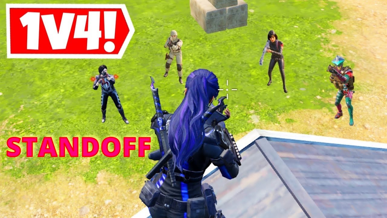 1 VS 4 STANDOFF | SOLO VS SQUAD | I’m blessed because I’ve got fight # ...