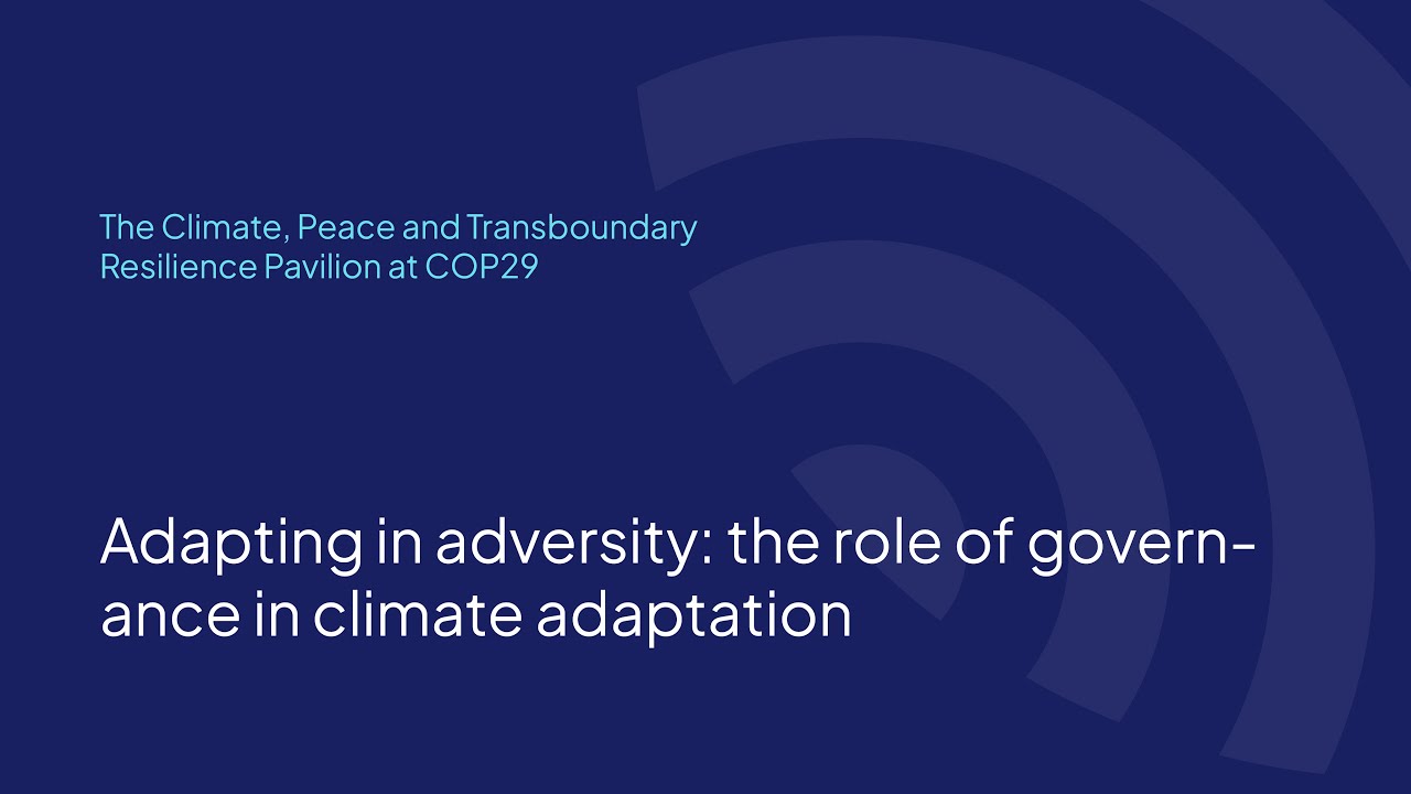 Adapting in adversity: the role of governance in climate adaptation ...