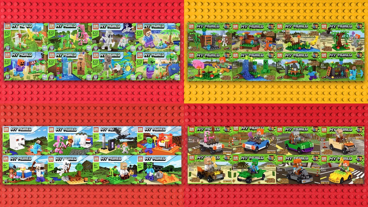 LEGO Minecraft PRCK Compilation (knock-off) - YouTube