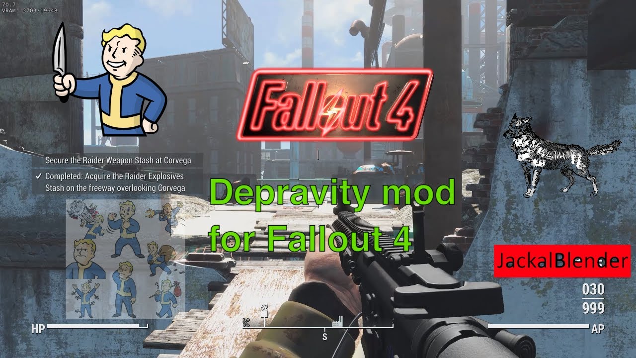 Fallout 4 Depravity mod | Blood on the Highway | 1440P JackalBlender ...