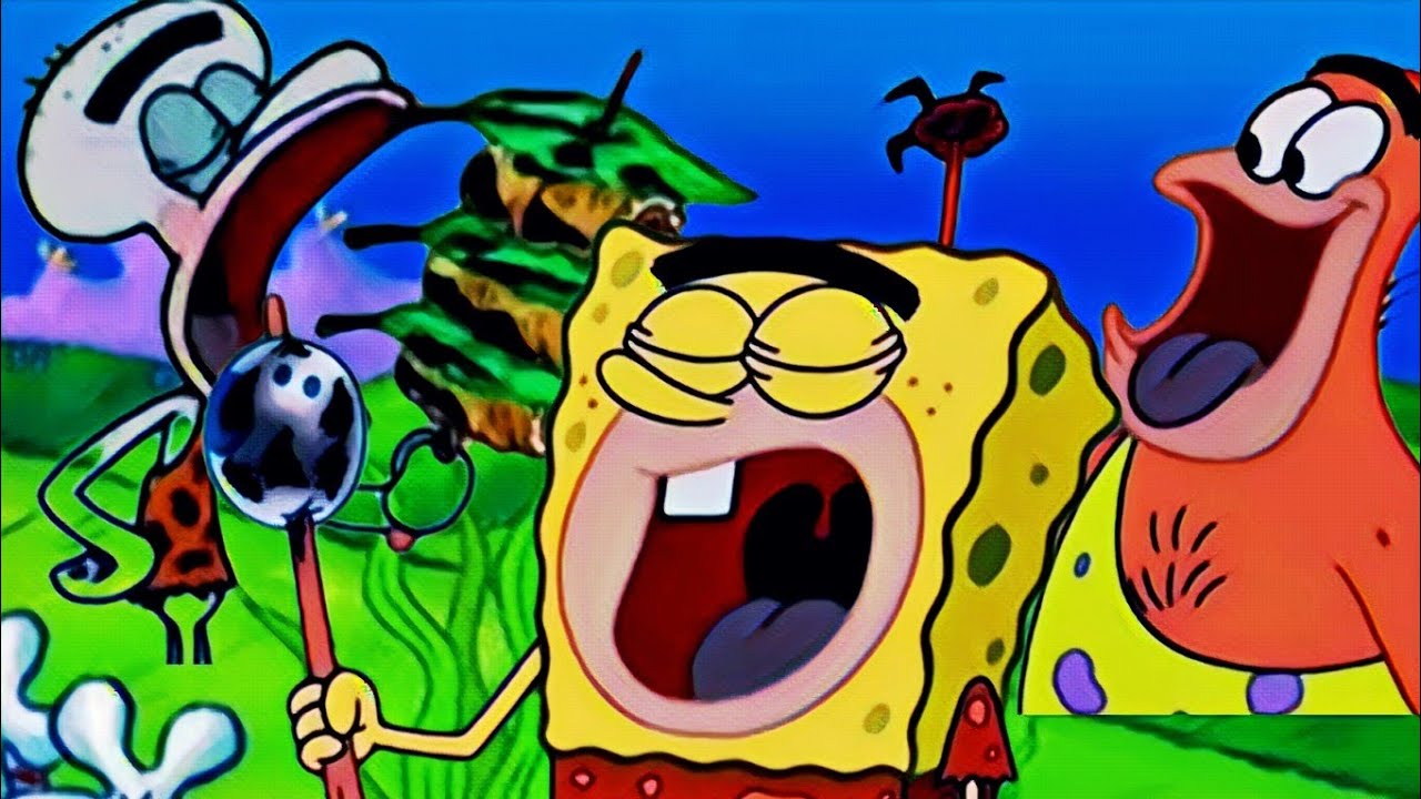 BIGGEST MOUTH! Ancient Spongebob, Squidward and Patrick Funny Eating Mr ...