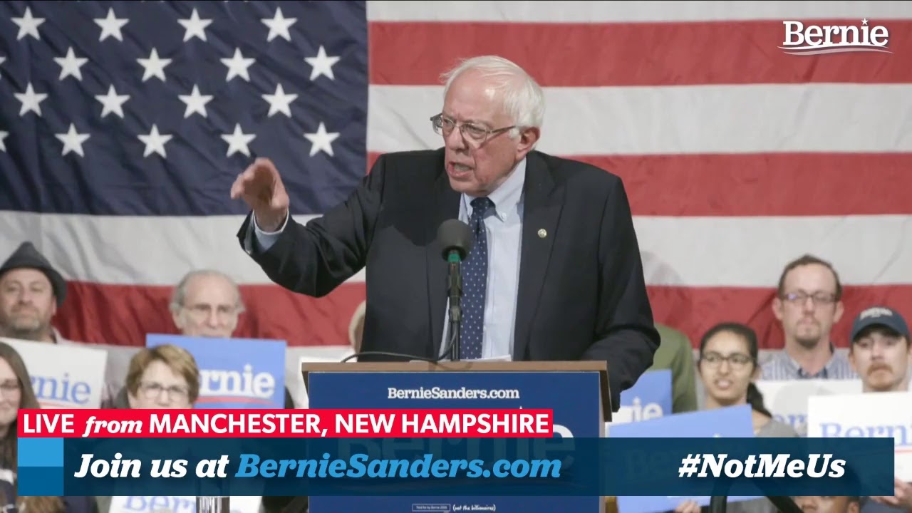 Bernie 2020 Rally in Manchester, New Hampshire - YouTube