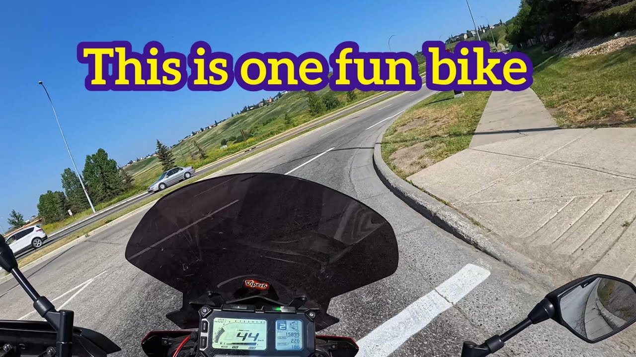 Riding a fun bike with plenty of lean - YouTube