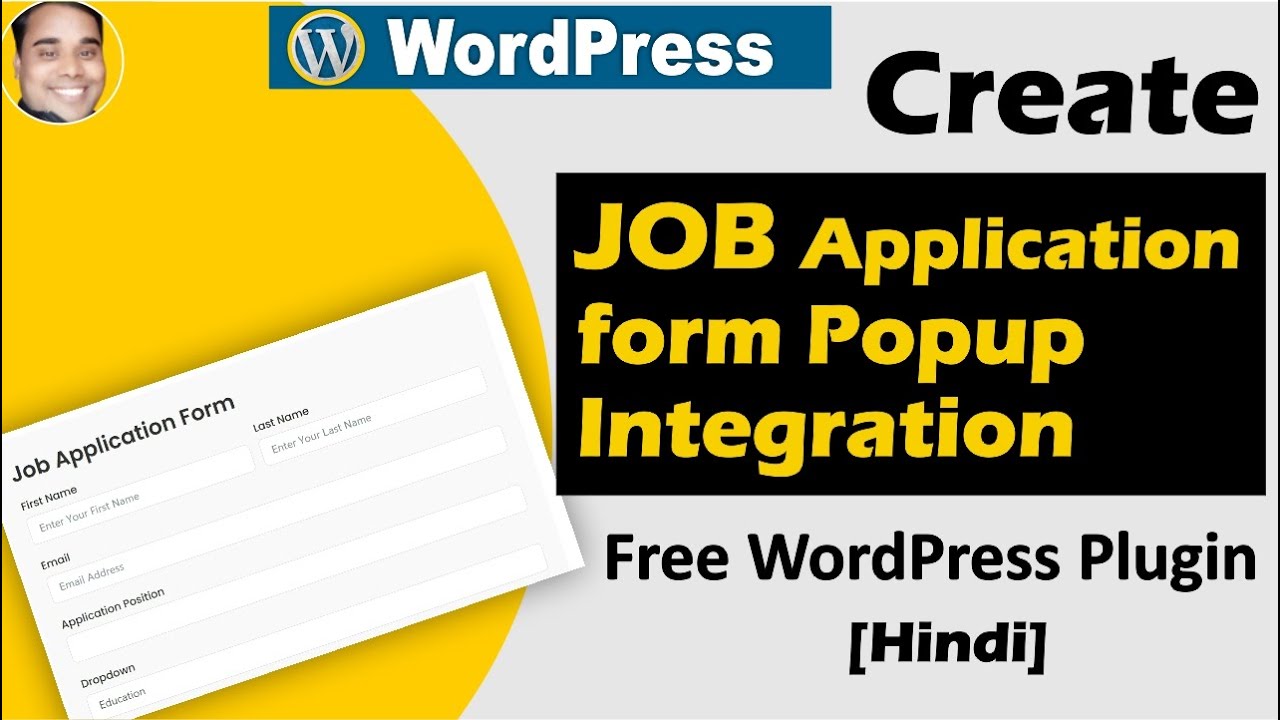 How to popup integration in job application form for with free popup ...