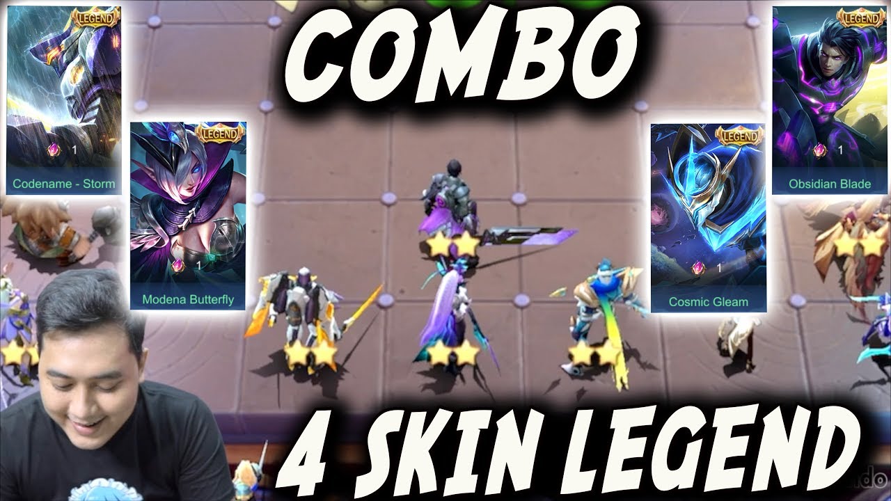COMBO 4 SKIN LEGEND ! PERTAMA DI MAGIC CHESS ! - YouTube