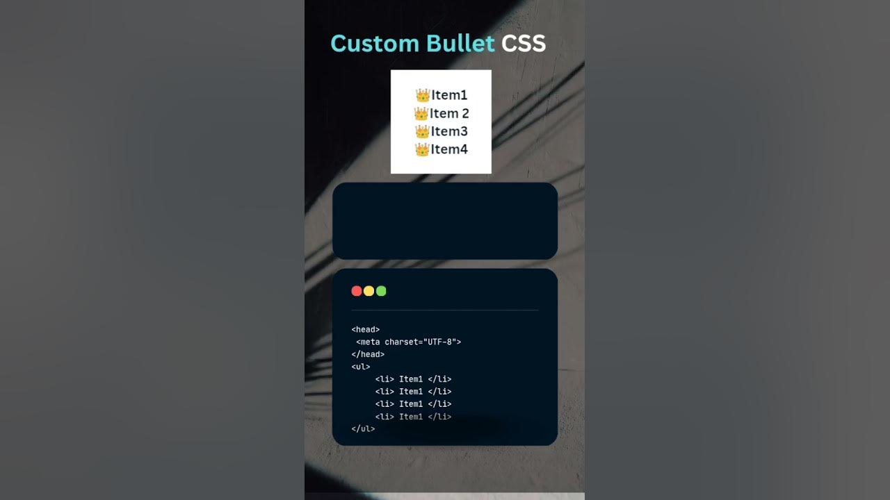 Custom Bullets with Emojis in CSS |Unique List Styles | Easy HTML Tutorial#HTML #CSS # ...