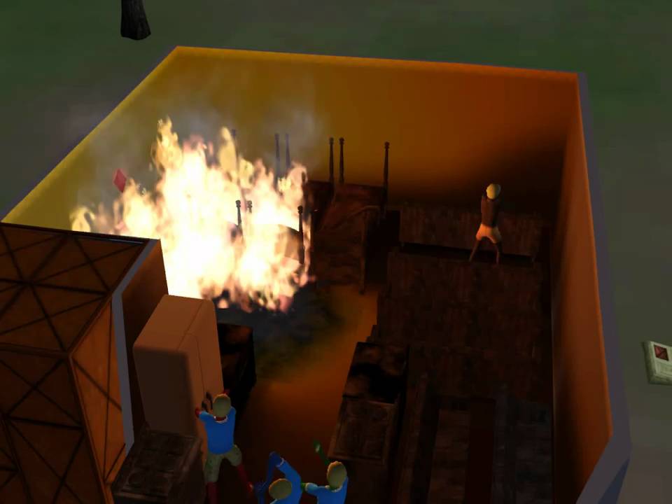 Sims 3: Death by fire bed defence! - YouTube