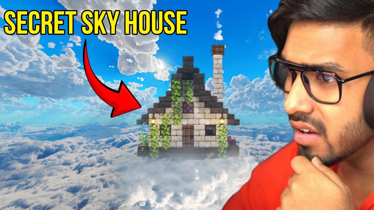 BUILDING A SECRET SKY HOUSE in Minecraft (part 1) - YouTube