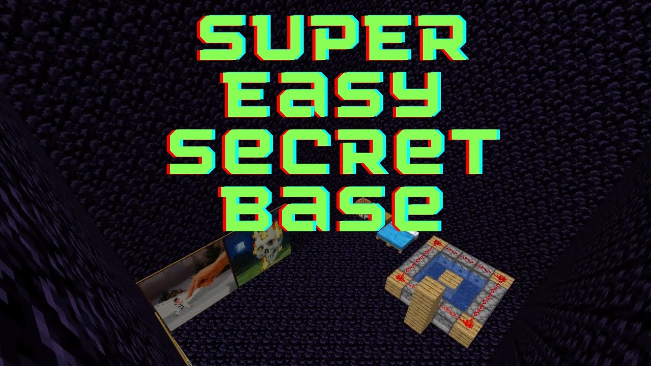 How To Build A Super Easy Secret Base - YouTube