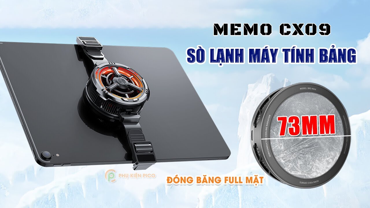 Quạt tản nhiệt điện thoại máy tính bảng sò lạnh từ tính cỡ lớn Memo ...