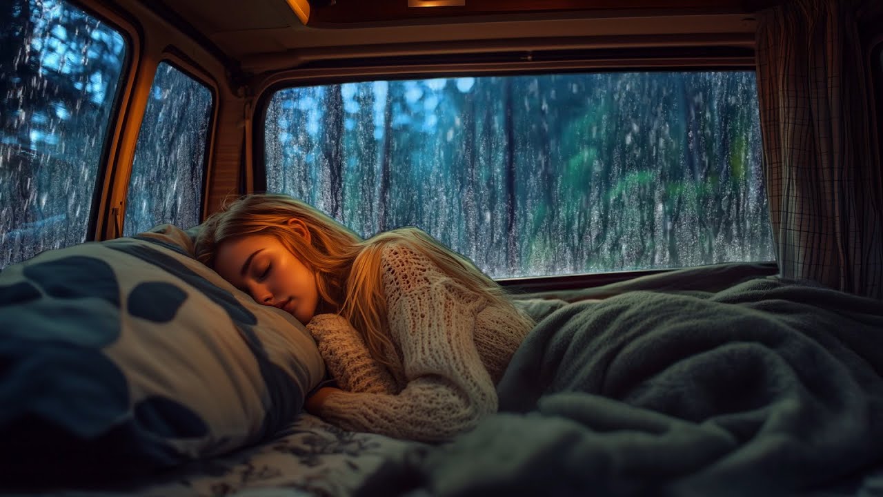 A Rainy Night Sleeping In A CamperVan At A Classic American Diner ...