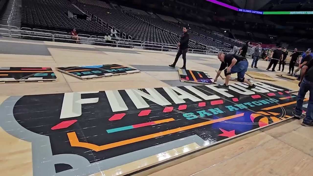 KSAT gets first look at 2025 Men’s Final Four court inside Alamodome - YouTube