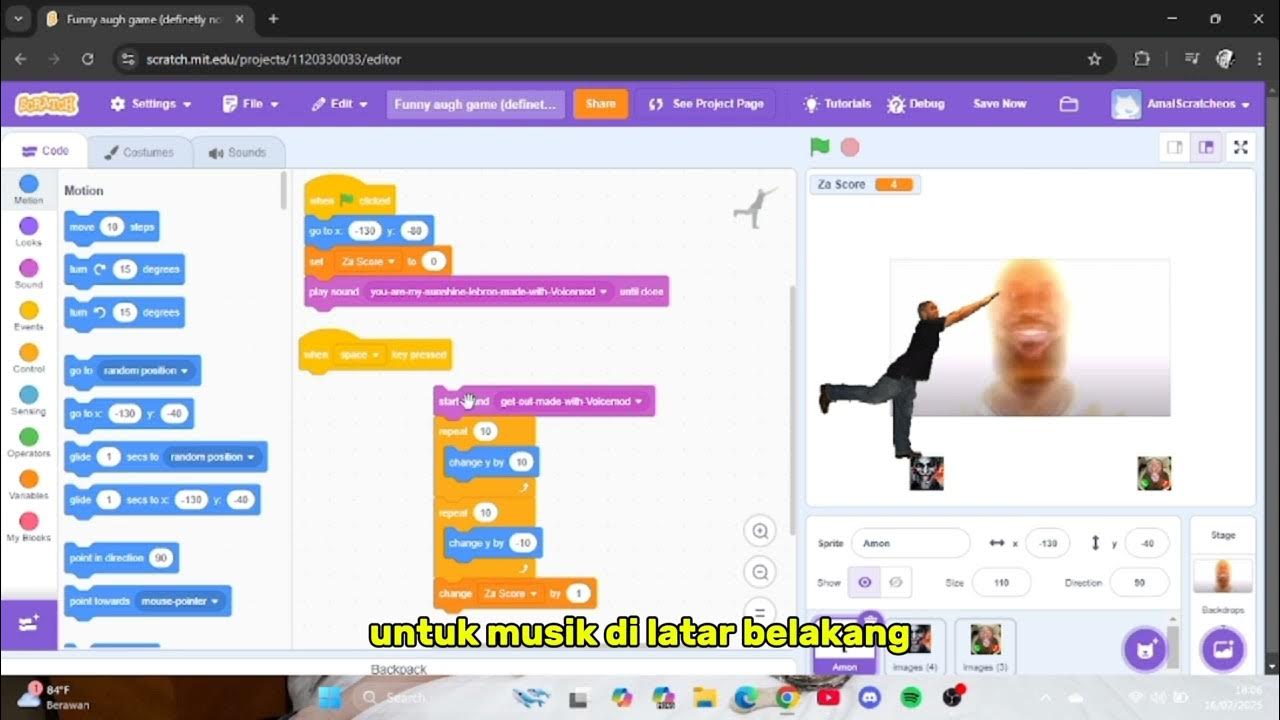 Tugas informatika tentang menbuat game sederhana kelompok 4 9A #INFORMATIKAMPN202JAKARTA - YouTube