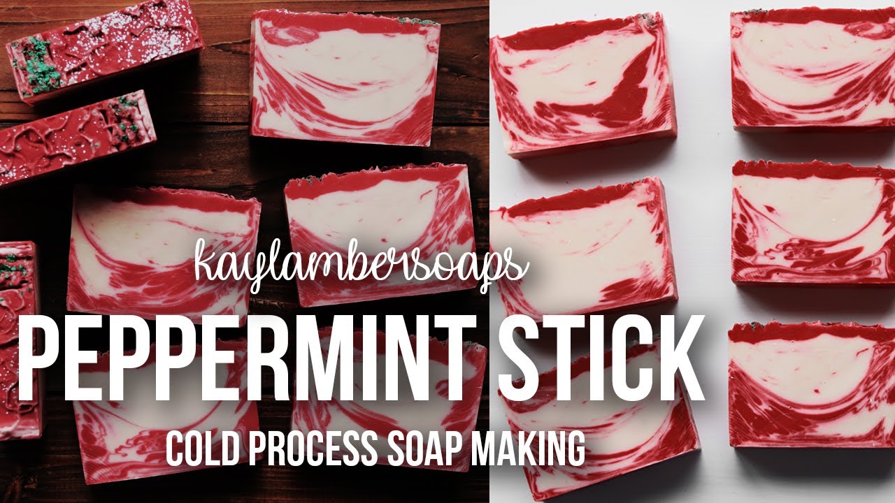 Peppermint Stick | cp soap making | kaylambersoaps - YouTube