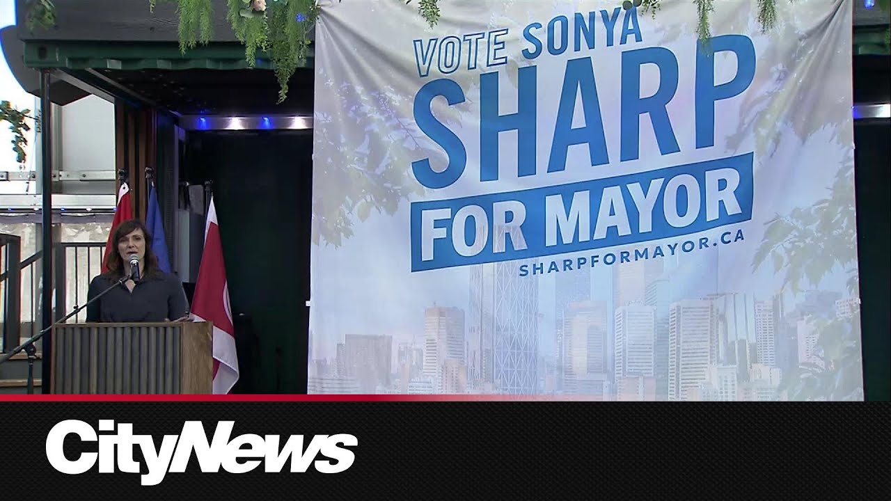 Calgary city councillor Sonya Sharp enters race to be mayor - YouTube