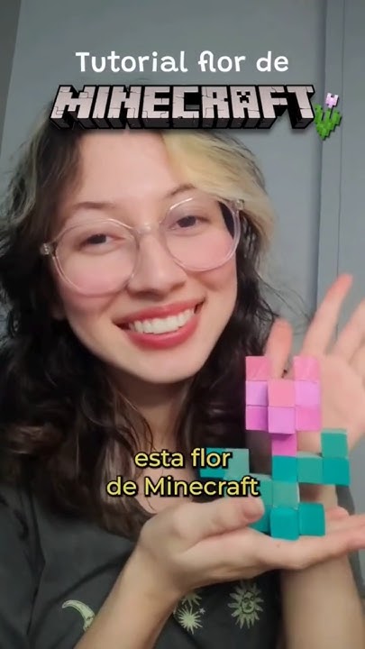Flor de Minecraft DIY 🌷 #tutorial #manualidades - YouTube