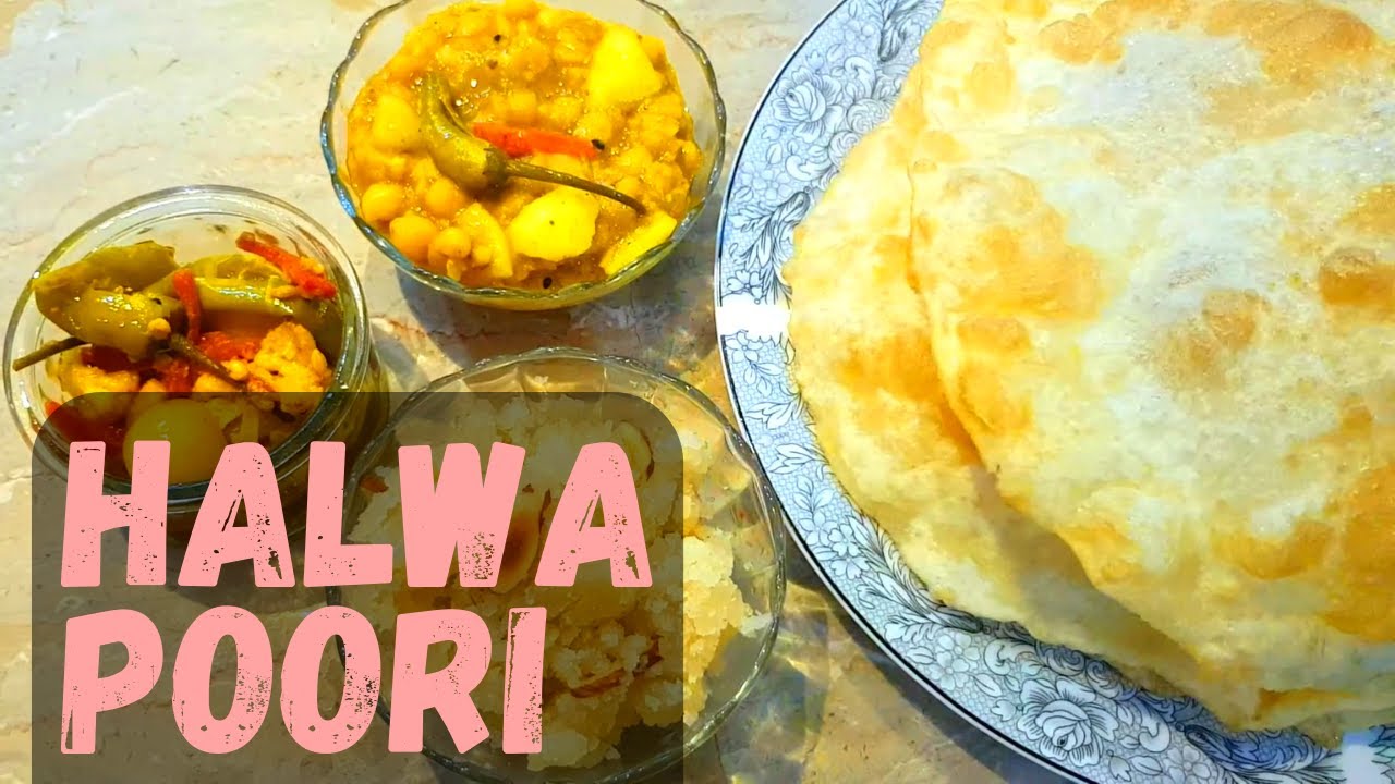 Halwa Poori Recipe | That's How You Make It At Home | Breakfast Meal ...