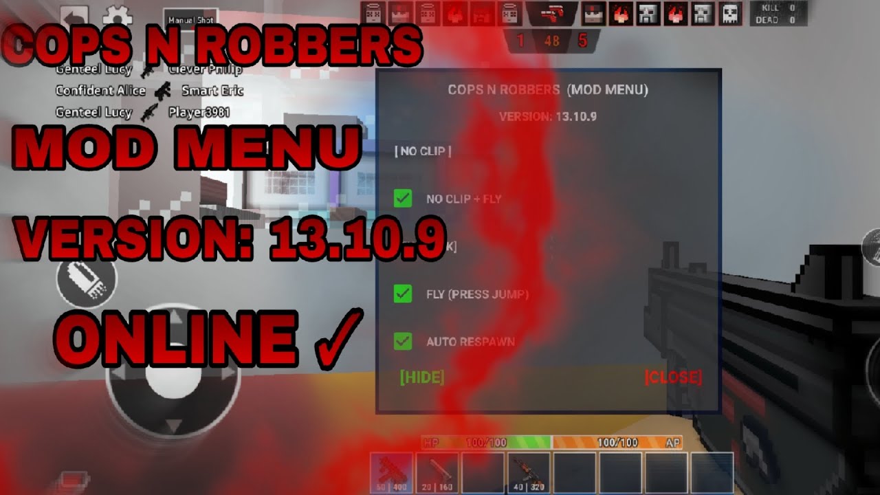 COPS N ROBBERS ||V13.10.9|| MOD MENU BY JAYIUZ - YouTube
