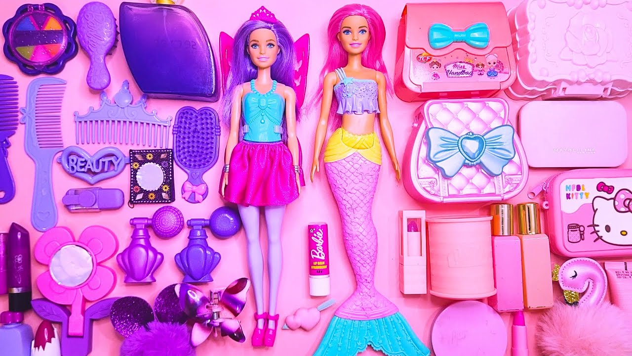 Mermaids ! Elsa & Anna toddlers - Barbie dolls - pool fun - floaties ...