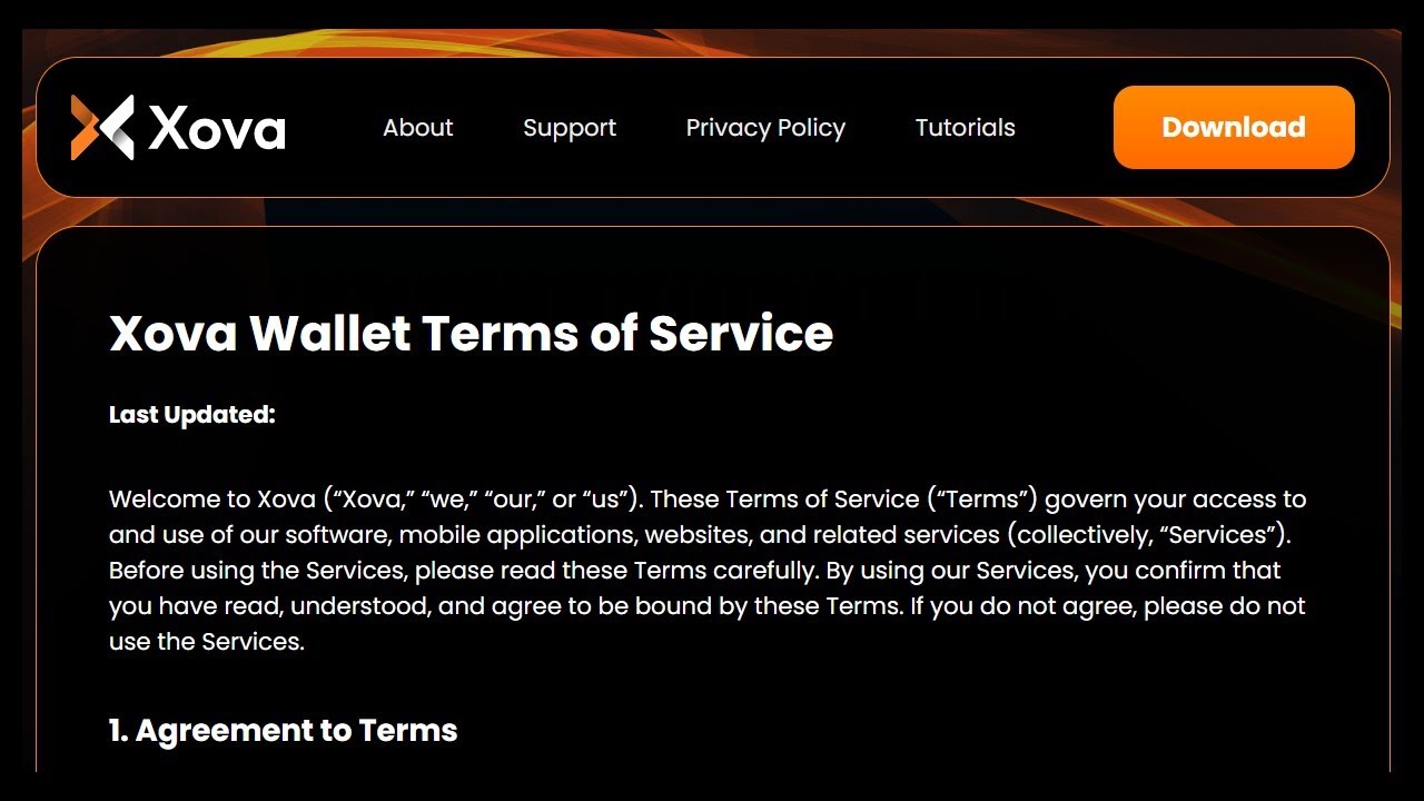 XOVA Wallet - Terms Of Service Explained - YouTube