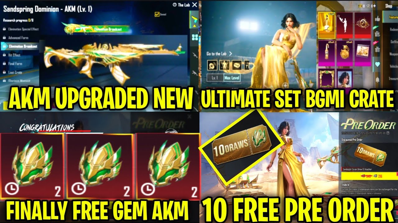 Bgmi Next Ultimate Set Free First 10 Drow Voucher | Ultimate Set Pre ...