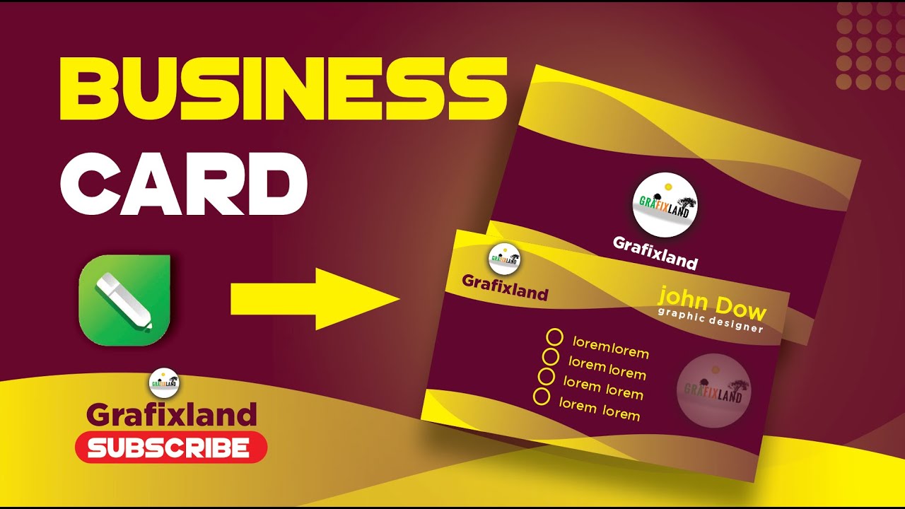 How to create Modern Business card design in corel Draw-grafixland 2021 ...