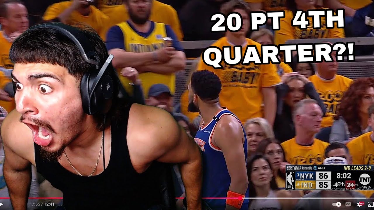 WTF WAS KAT ON?!?!?! DanDaMan Reacts To KNICKS at PACERS | FULL GAME 3 HIGHLIGHTS - YouTube