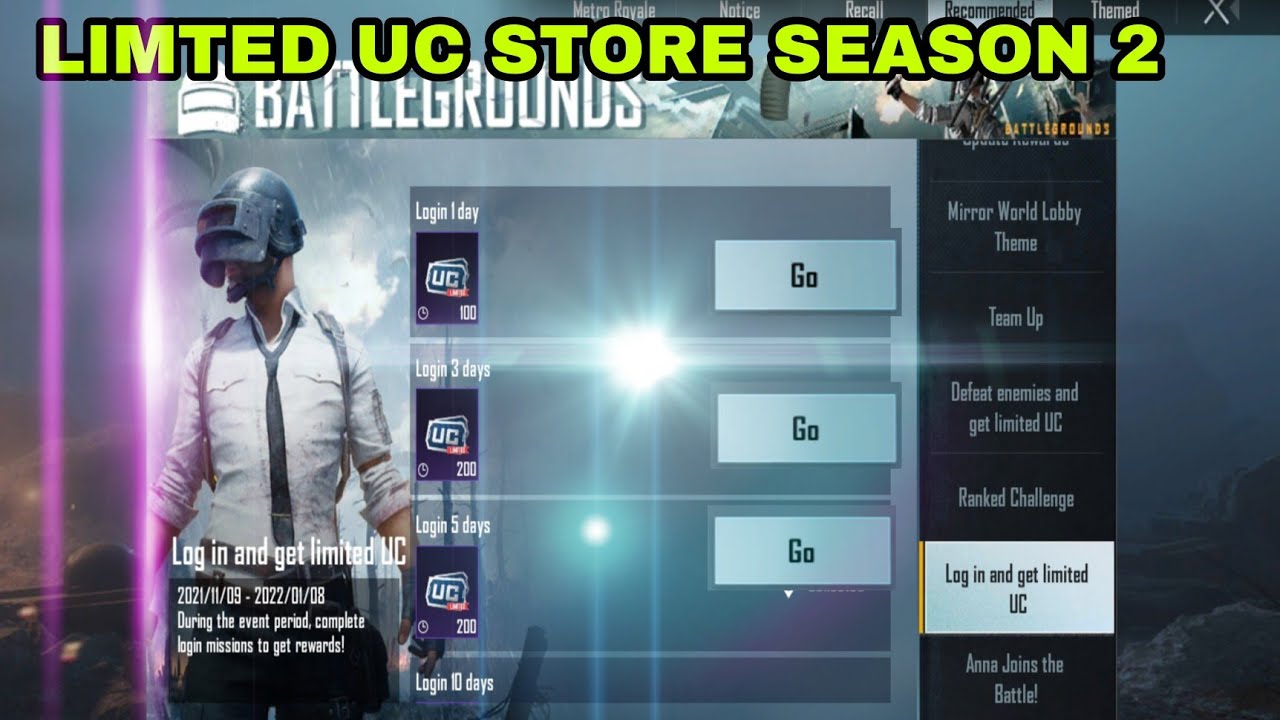 LIMTED UC STORE SEASON 2 battlegrounds mobile Missions Kab Aayega 👀 ...