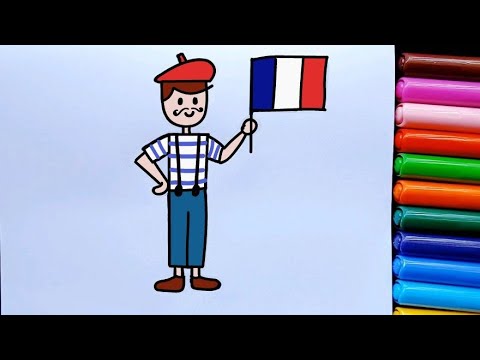 French Man 🇫🇷 - Learn 2 Draw - Easy Drawing Videos #france #easydrawing ...