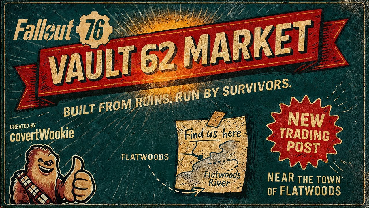 VAULT 62 MARKET | A Fallout 76 Camp Build (Original Soundtrack) - YouTube