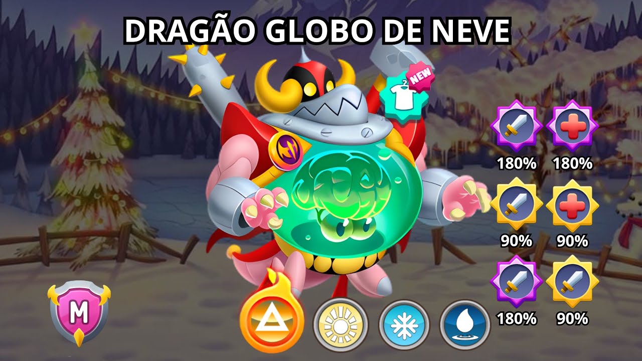 🌹TESTE SKIN🌹DRAGÃO GLOBO DE NEVE🌹PASSE INCUBAÇÃO👍🏻 - YouTube