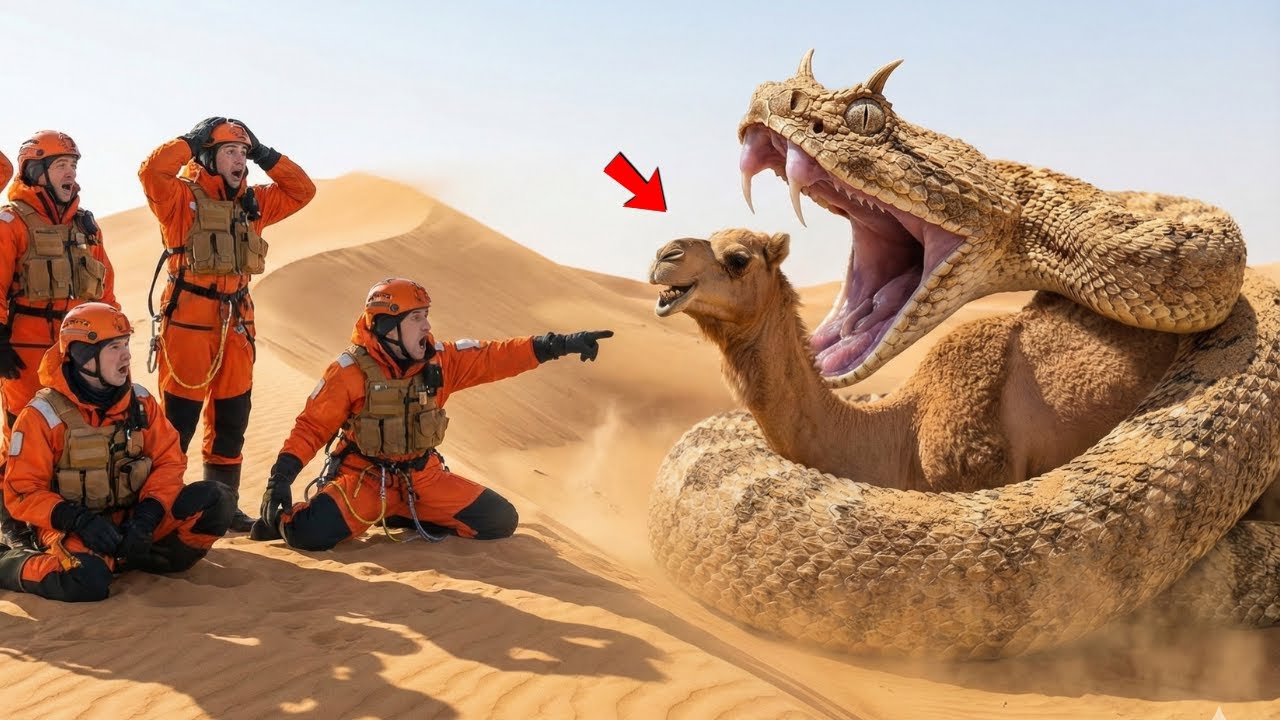 Heroic Rescue Team Saves the Innocent Camel from a Giant Horned Viper ...