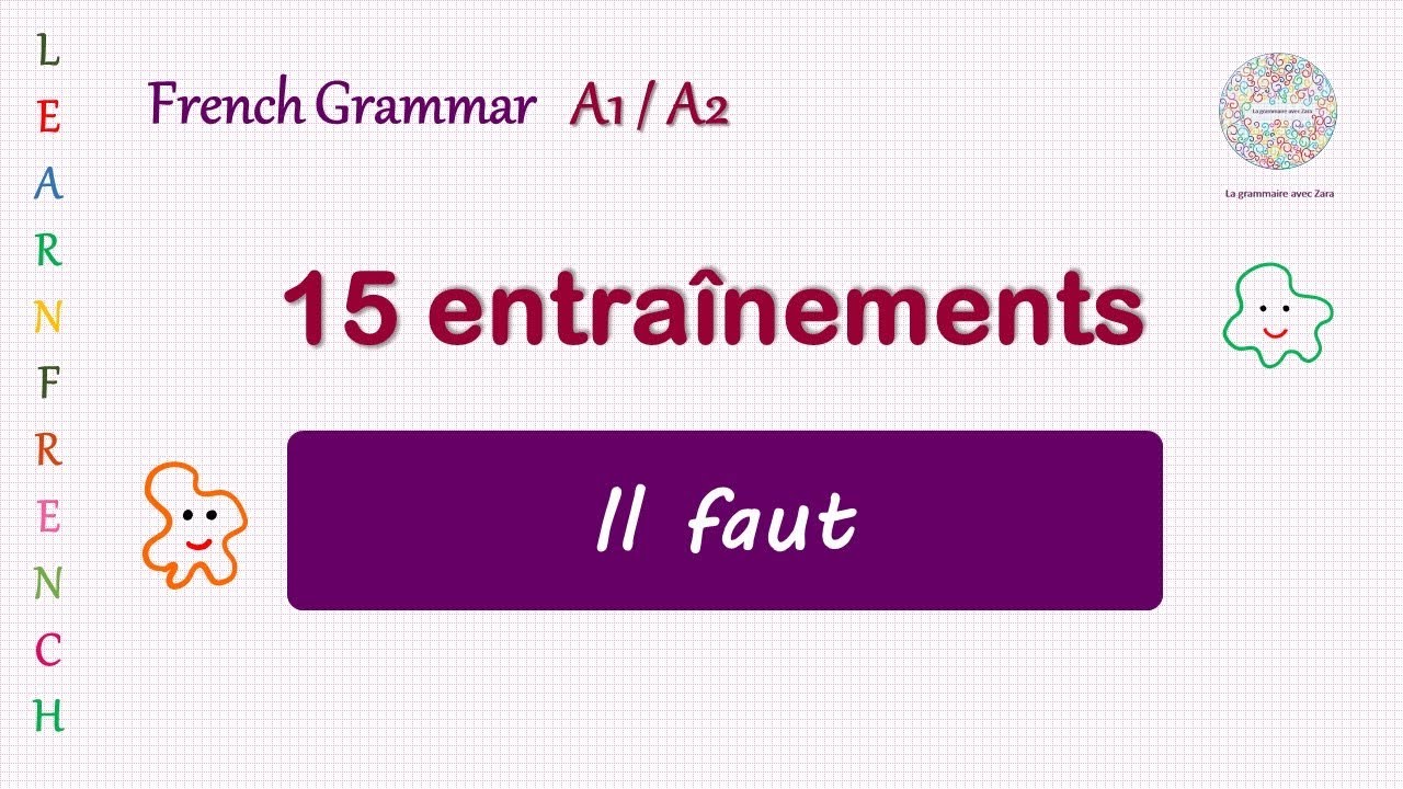 le verbe falloir - A1/ A2 - La grammaire française - YouTube