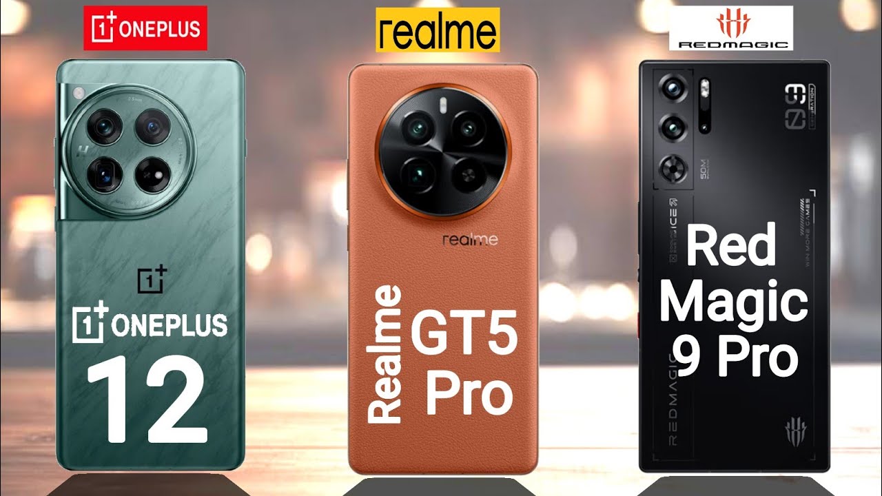 OnePlus 12 vs Realme GT5 Pro vs Redmagic 9 Pro - YouTube