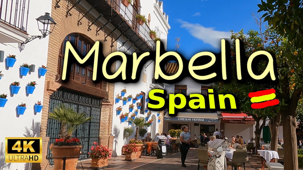 Beautiful COZY CITY. Walk guide.Tour. 🇪🇸 Marbella Spain 4k - YouTube
