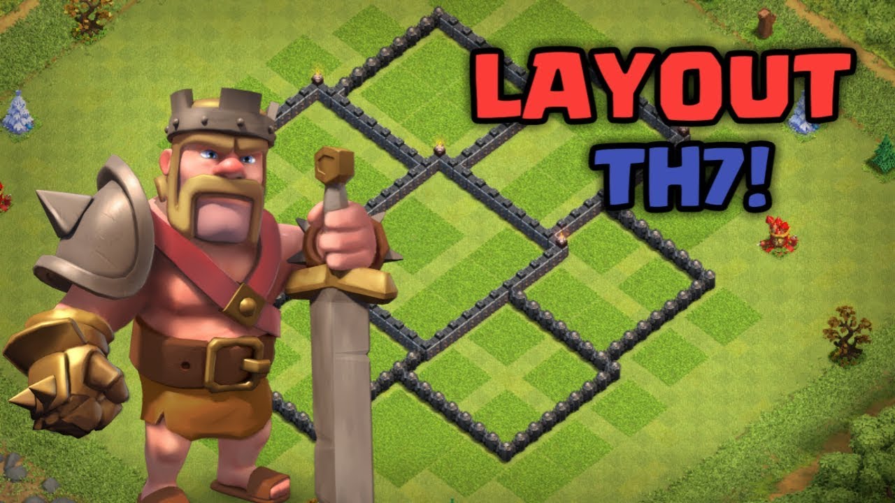 NOVO LAYOUT! CV7-CLASH OF CLANS 2018 - YouTube