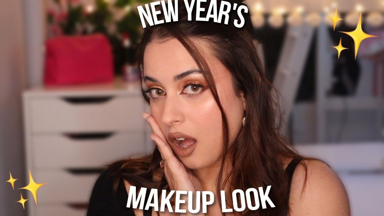 FAST and EASY NEW YEAR’S makeup tutorial🥂🎉 #makeup #makeuptutorial # ...