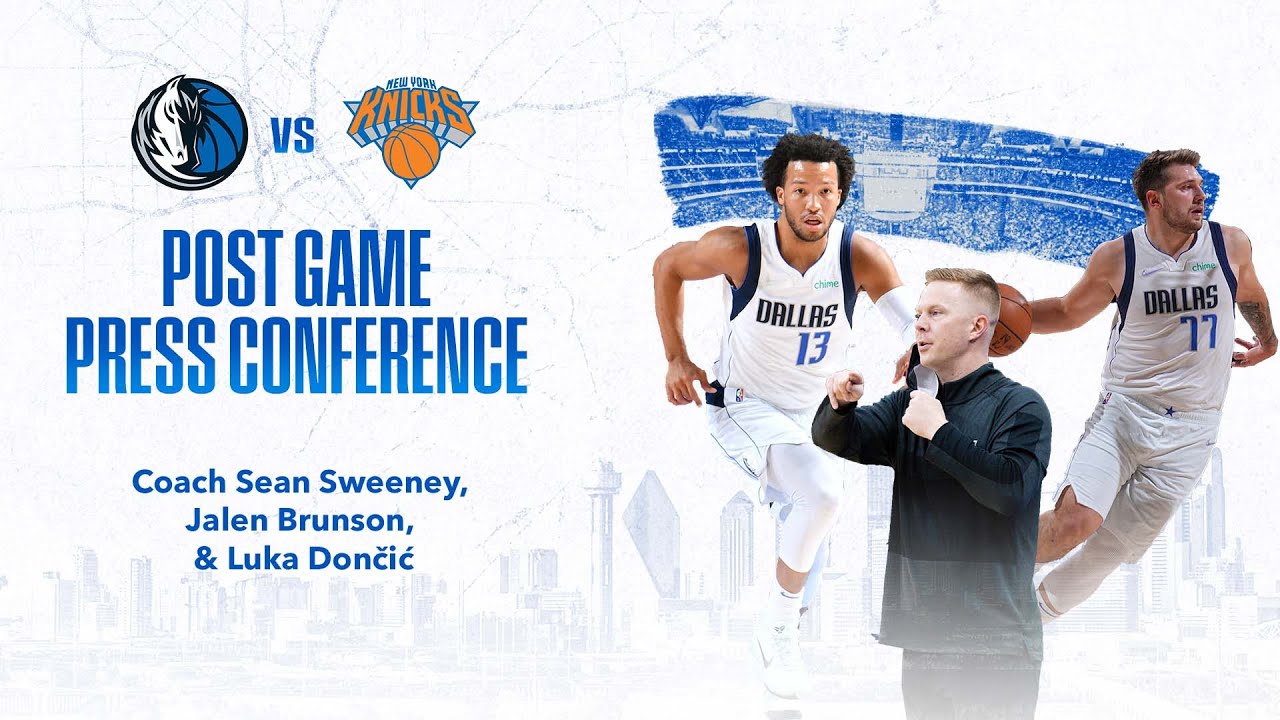 Mavs Post Game Interview: Coach Sean Sweeney, Jalen Brunson & Luka ...