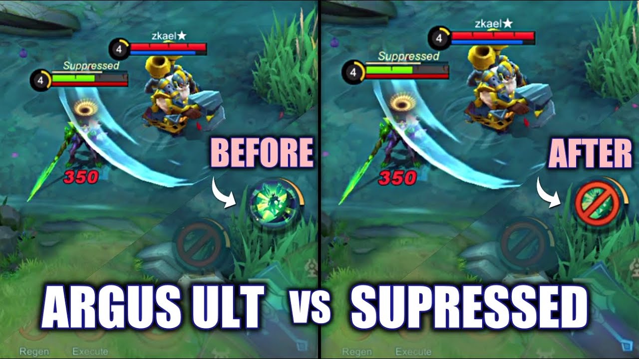 SECRET NERF ON ARGUS ULTIMATE AGAINST SUPPRESSED | MOBILE LEGENDS - YouTube
