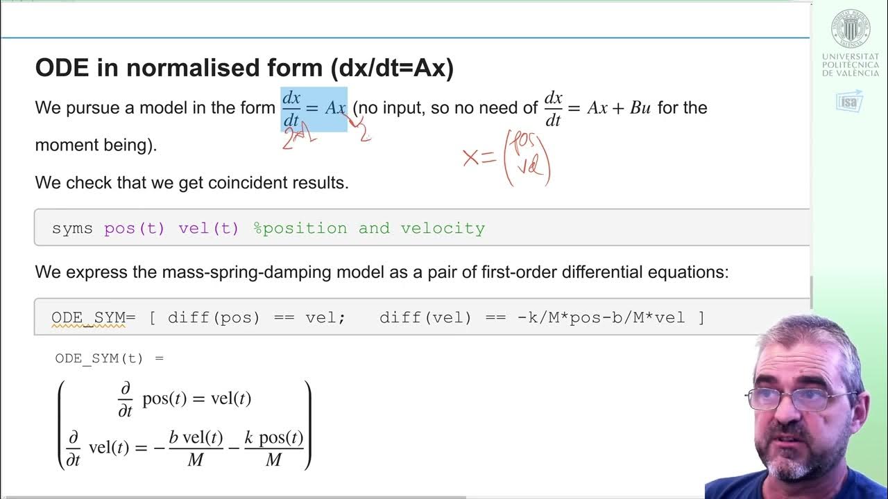 ** Solving ordinary differential equations (ODE) with Matlab: mass ...