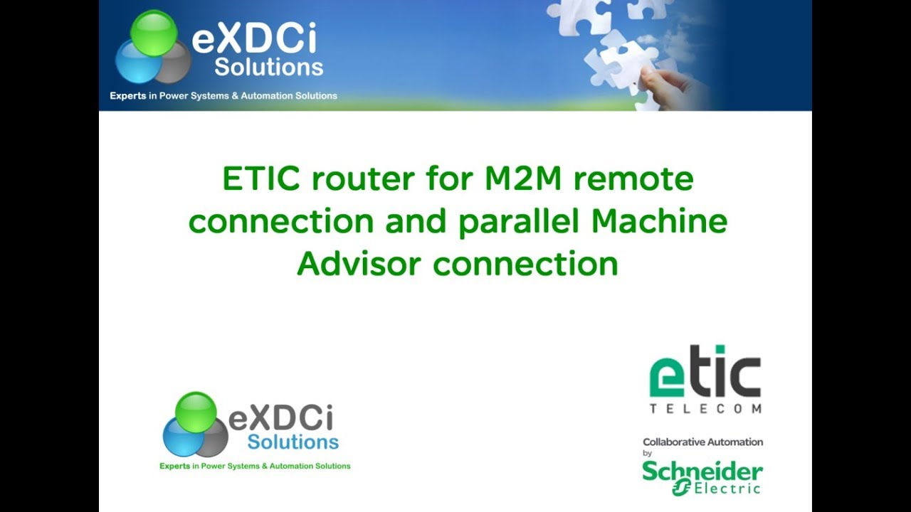 eXDCi Demo: Schneider Electric Machine Advisor & ETIC Router - YouTube