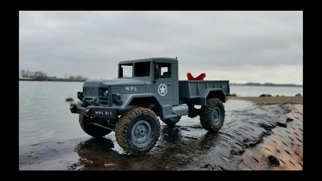WPL 4x4 1/16 Army Scale Truck first test Run. - YouTube