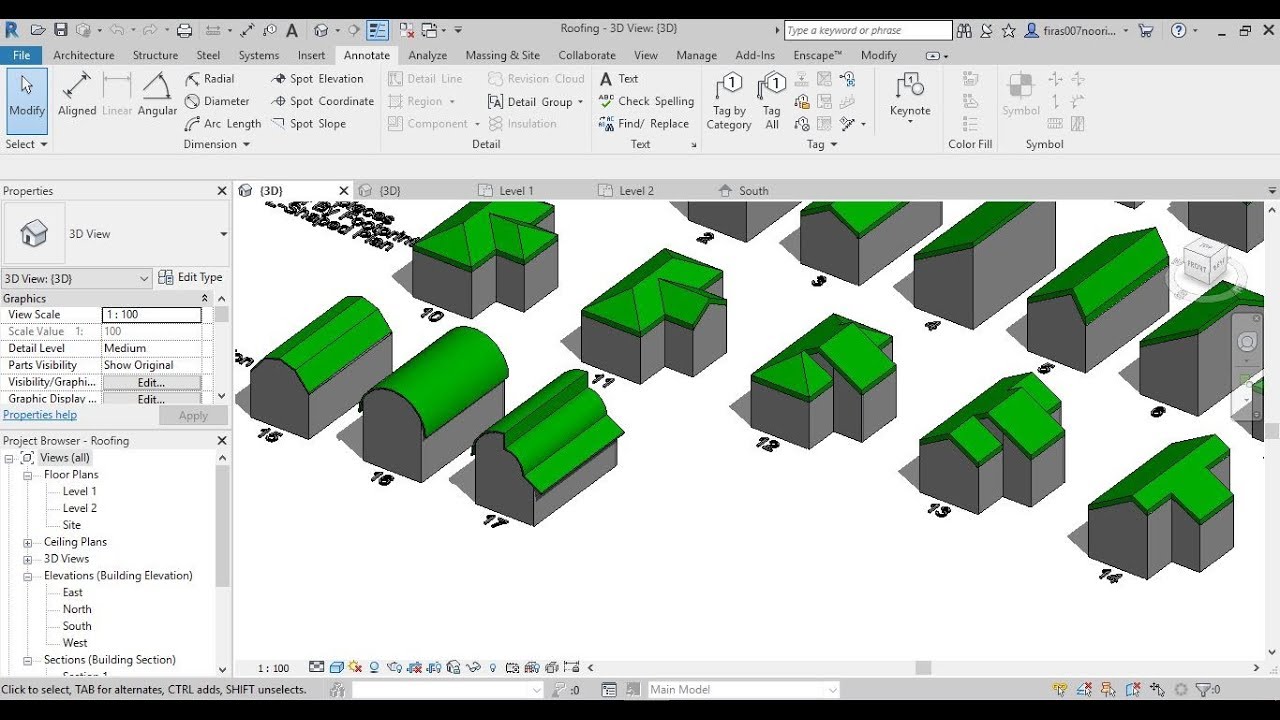 Revit Architecture - Extras _ Roofs 02 - YouTube
