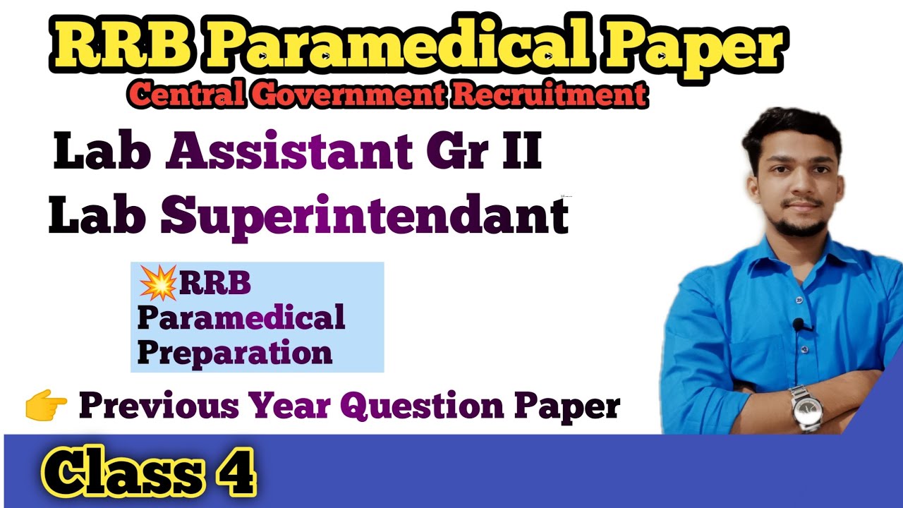 RRB Lab Assistant and Lab Superintendent Previous Year Question Paper I ...