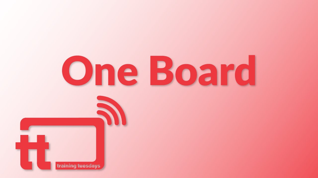 Training Tuesday One Board The Gifts of a Simplified Accountable ...